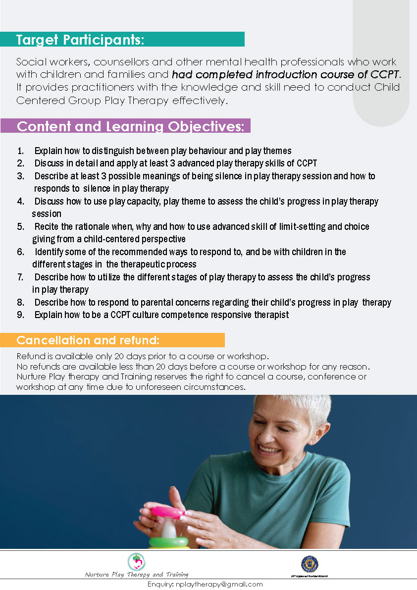 Advanced Child Centered Play Therapy 2025 – Nurture Play Therapy